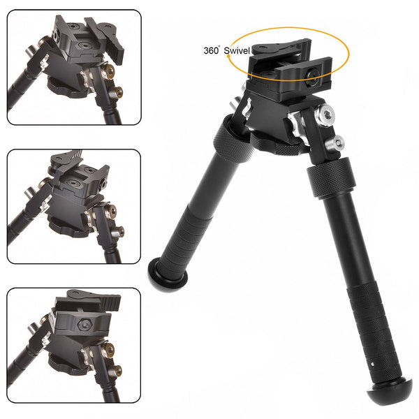 Rifle Bipod Quick Detach Mount 6.5-9" Adjustable Fit 20mm Picatinny Ra ...